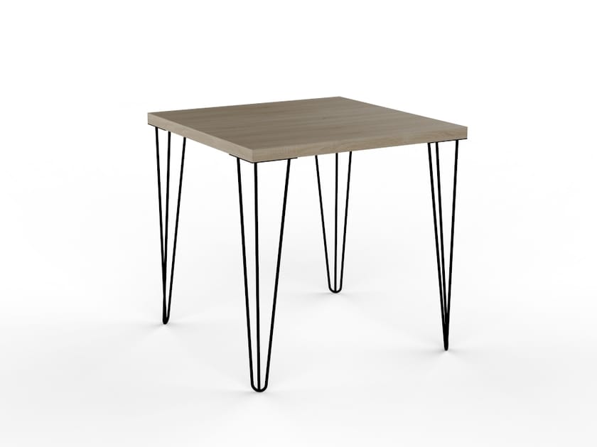 URBAN TV36 Square melamine-faced chipboard table By Mobilspazio