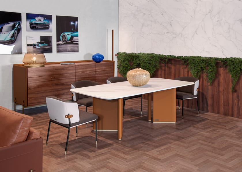 V214 Rectangular marble table By Aston Martin