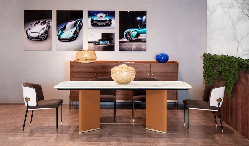 V214 Rectangular marble table By Aston Martin