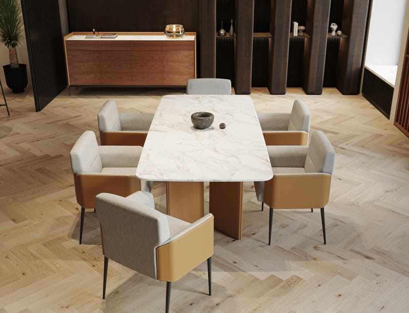 V214 Rectangular marble table By Aston Martin