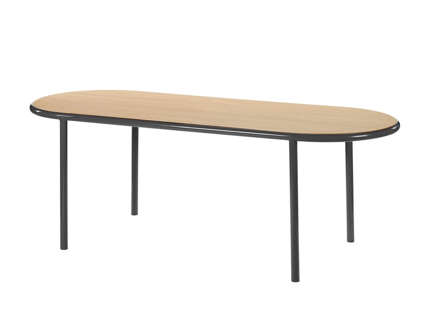 WOODEN TABLE Oval wooden garden table By valerie_objects | design ...