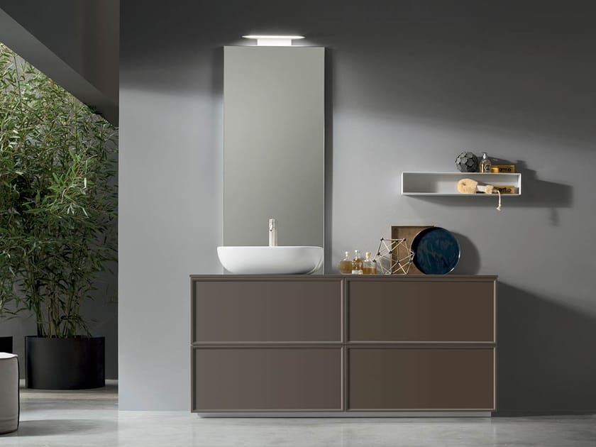 Mobile lavabo sospeso in legno con cassetti VANITY - COMPOSIZIONE 13 ...
