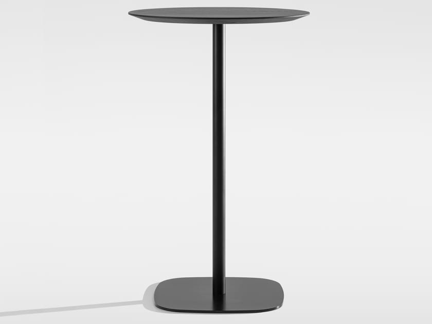 Round solid wood high table VERMU HIGH By ZEITRAUM
