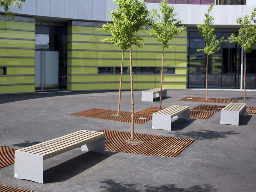 VIA | Steel and wood Bench Via Collection By VESTRE design Artur ...