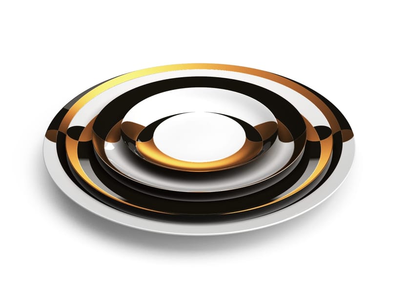 VORTEX GOLD | 餐盘 Vortex Gold系列 By Non Sans Raison 设计师Emmanuelle Bossuet