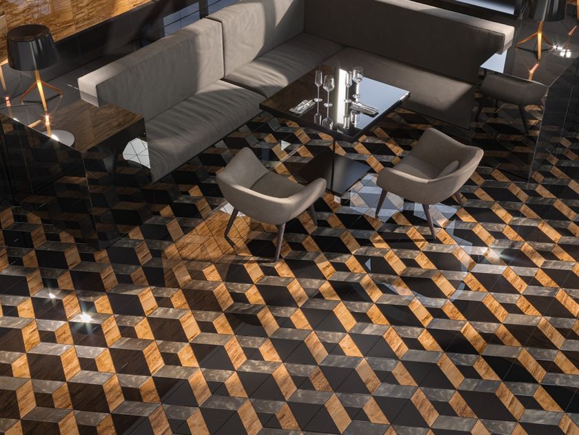 FRISEE PATTERN Indoor glass wall/floor tiles By Vetrocolor