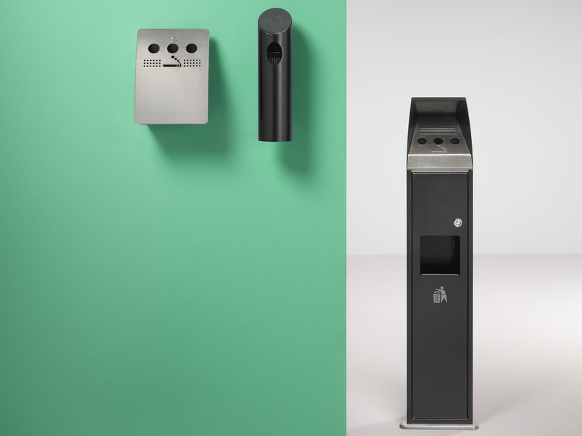 Wall-mounted ashtray Wall-mounted metal ashtray By Made Design
