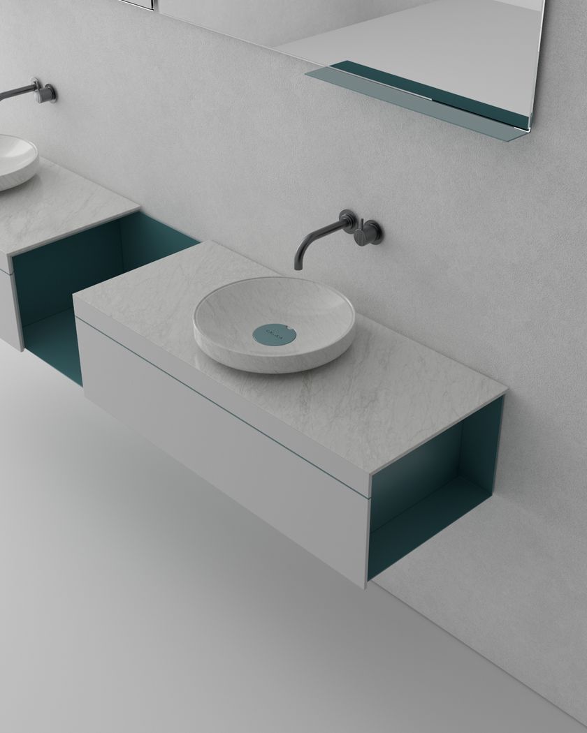 CONCAVE | Double vanity unit By Cassica Baths