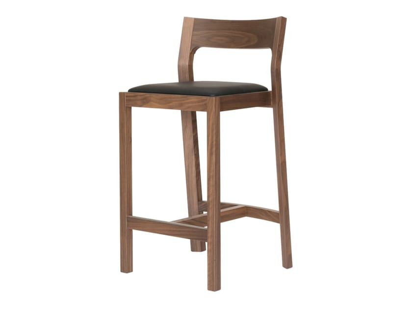 PROFILE High walnut stool with integrated cushion By Case | design ...