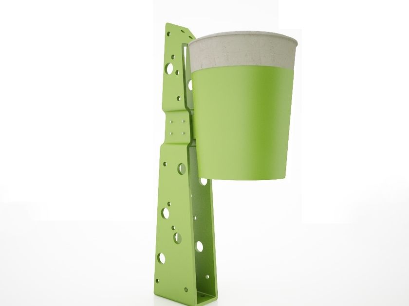 GIO' Galvanized plate litter bin By Viscio Urban Design