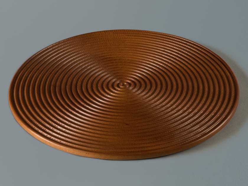 Round solid wood tray WAVES XL FoodWood Collection By Milla & Milli ...