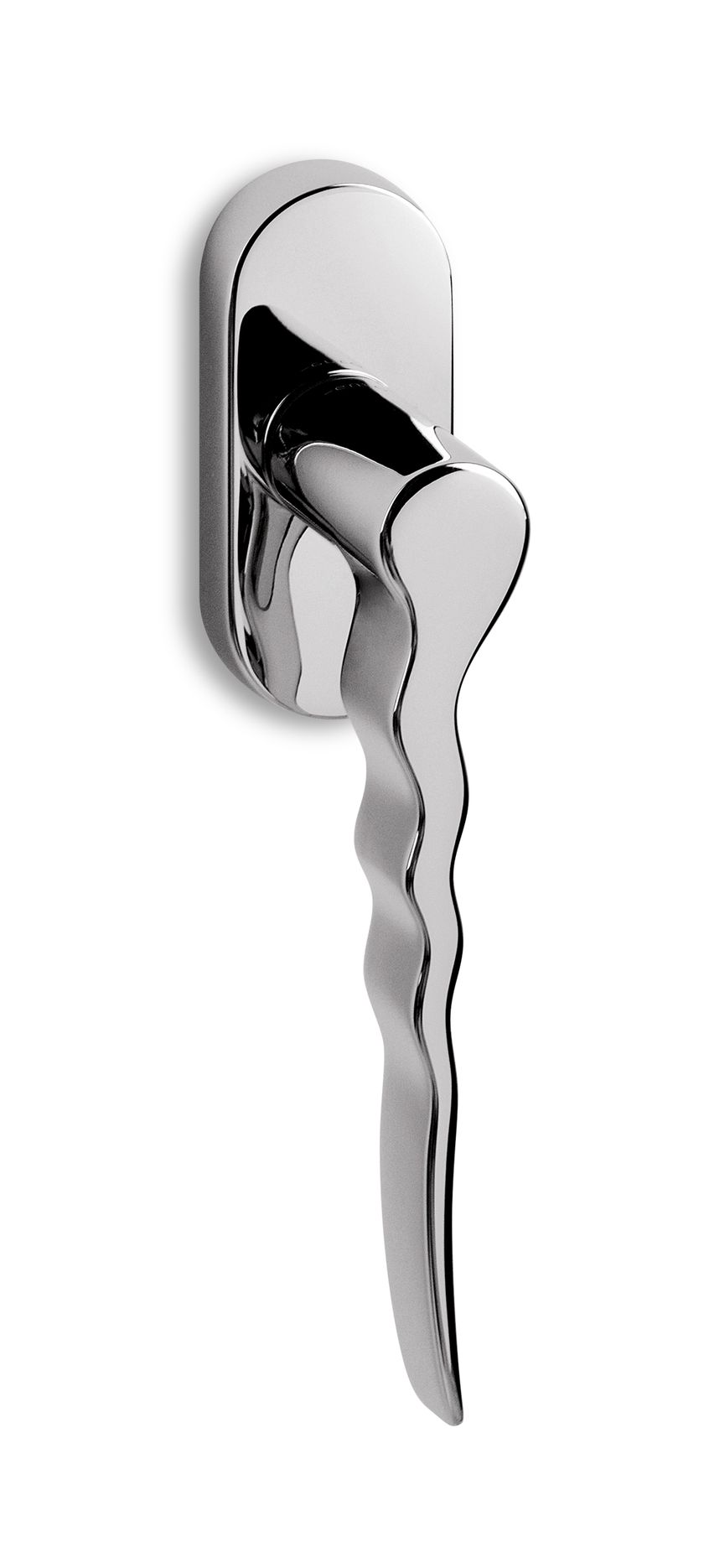 FLOW DK brass window handle By Ento | design Itamar Harari