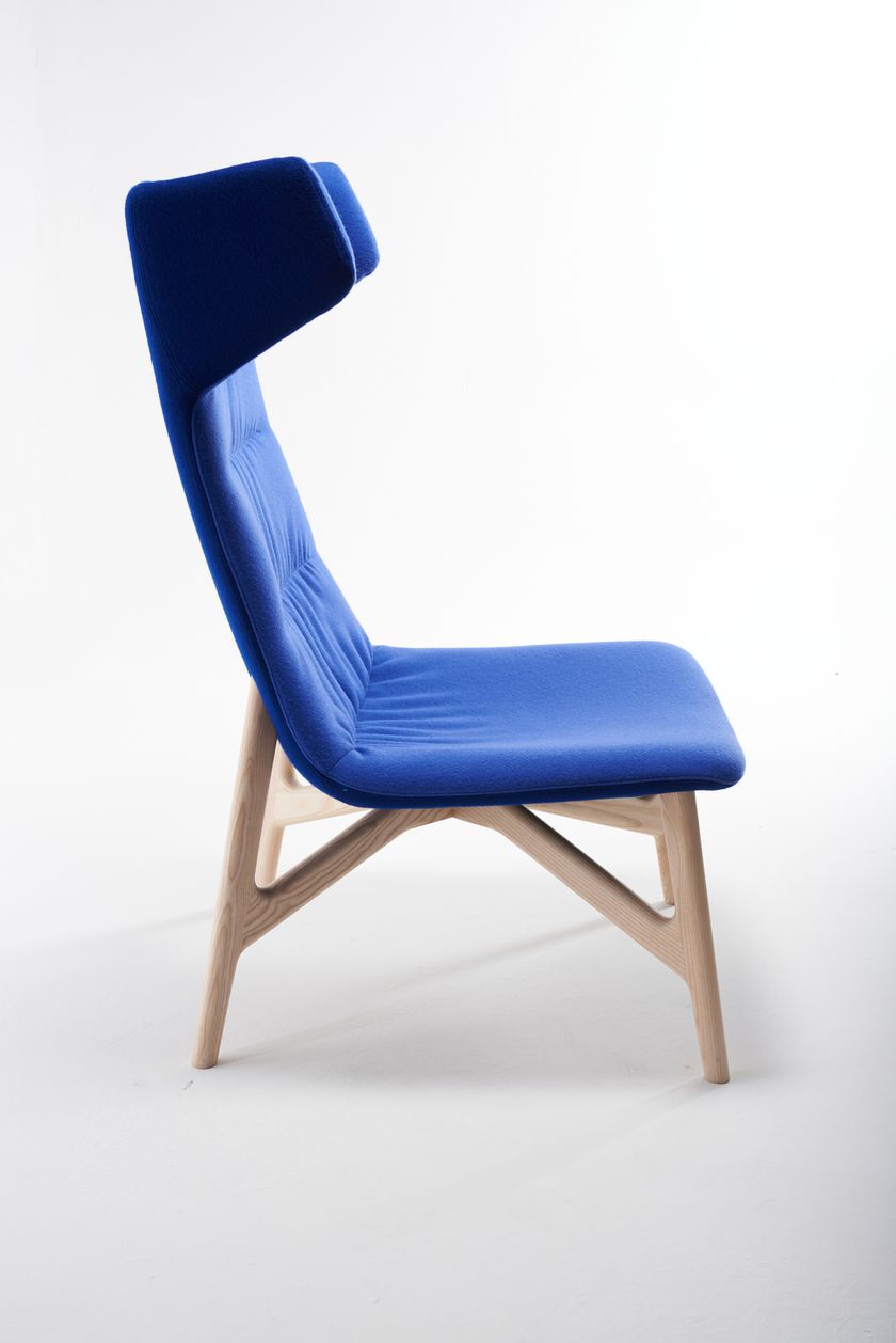 ANJO Wing high-back wool armchair By SOFTLINE 1979