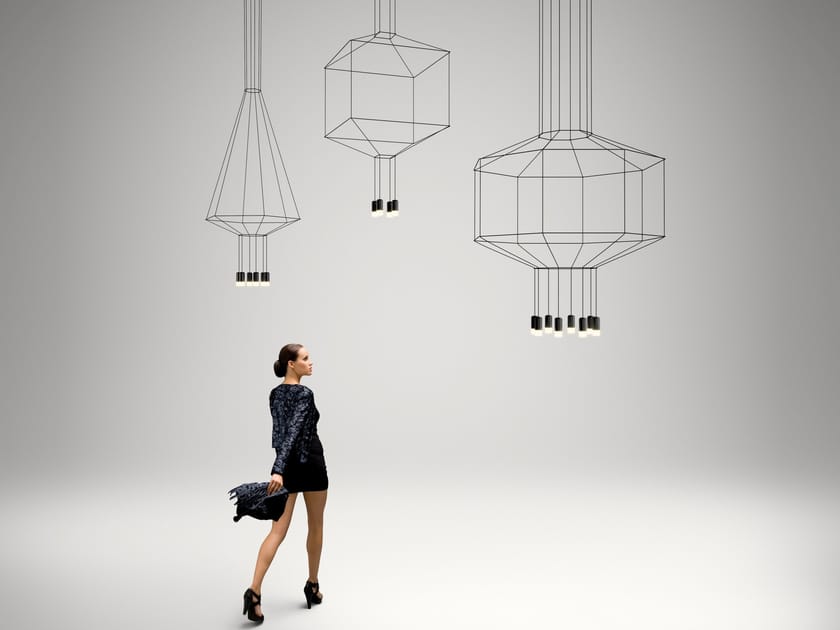 LED pendant lamp WIREFLOW 8 Wireflow Collection By Vibia design Arik Levy