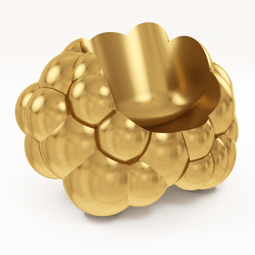 Brass armchair WOLK Wolk Collection By Scarlet Splendour design Richard ...