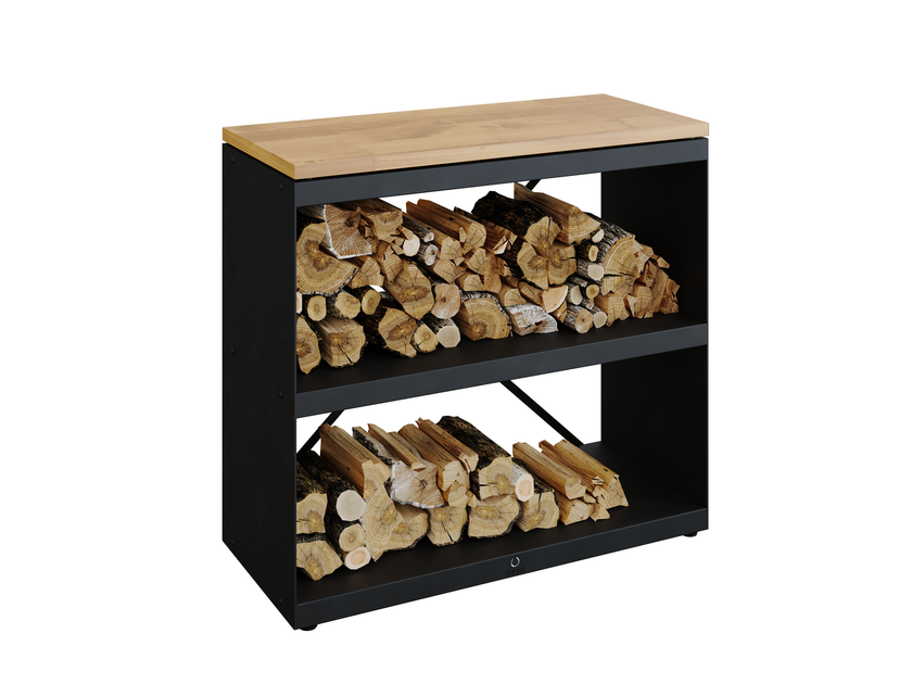 Wood Storage Black Dressoir Log Holder By Ofyr