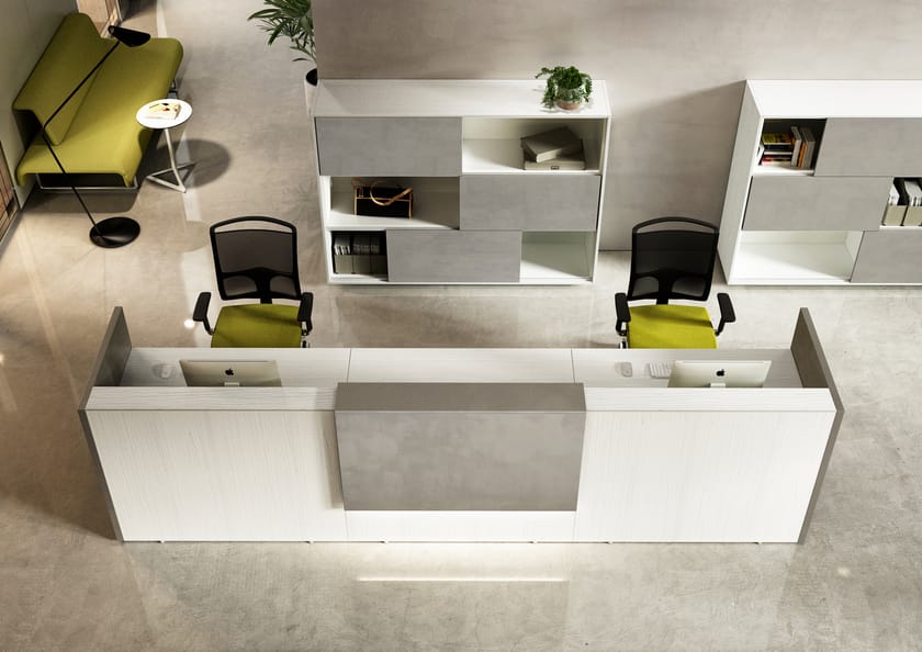 AXIOM Banco reception in legno By Styloffice