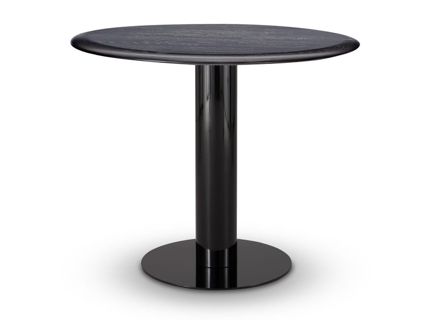 TUBE Round marble high table By Tom Dixon | design Tom Dixon