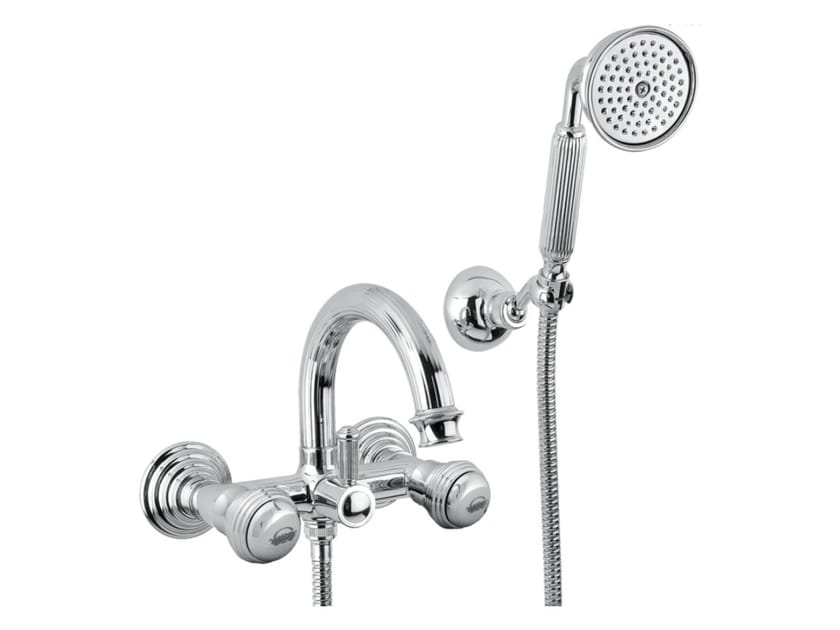 OLYMPIA 3 hole wall-mounted external steel bathtub set By Gaia Mobili