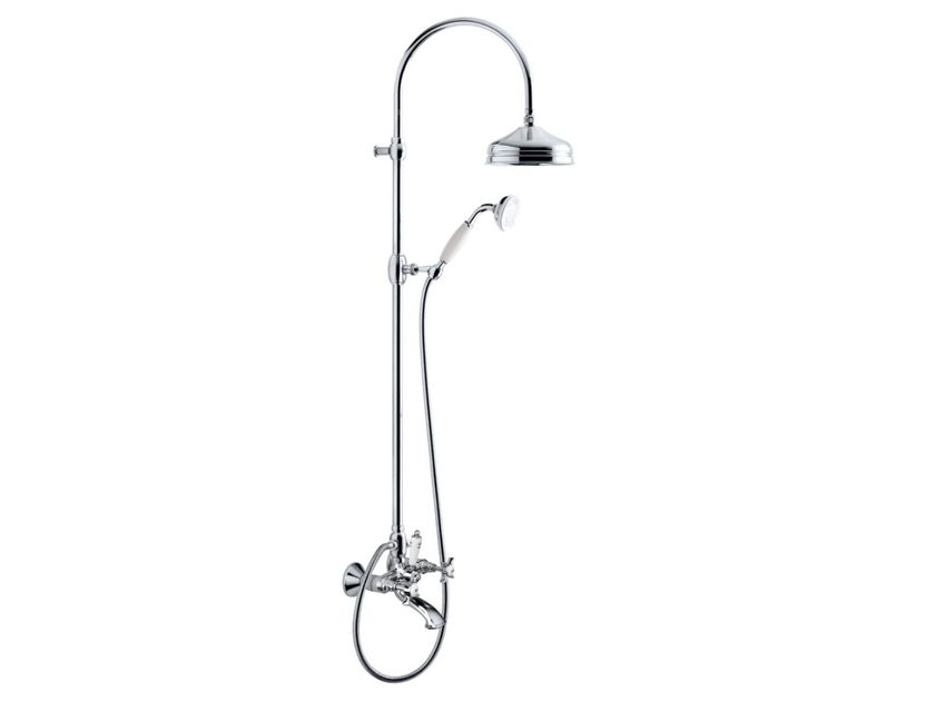 PRINCETON Set de bañera de pared en acero con ducha de mano By Gaia Mobili