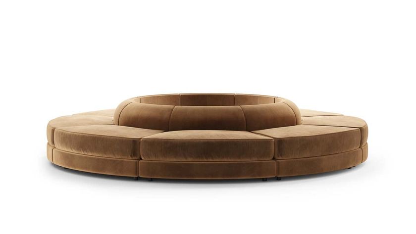 MAURA Modular curved fabric sofa By TRNK