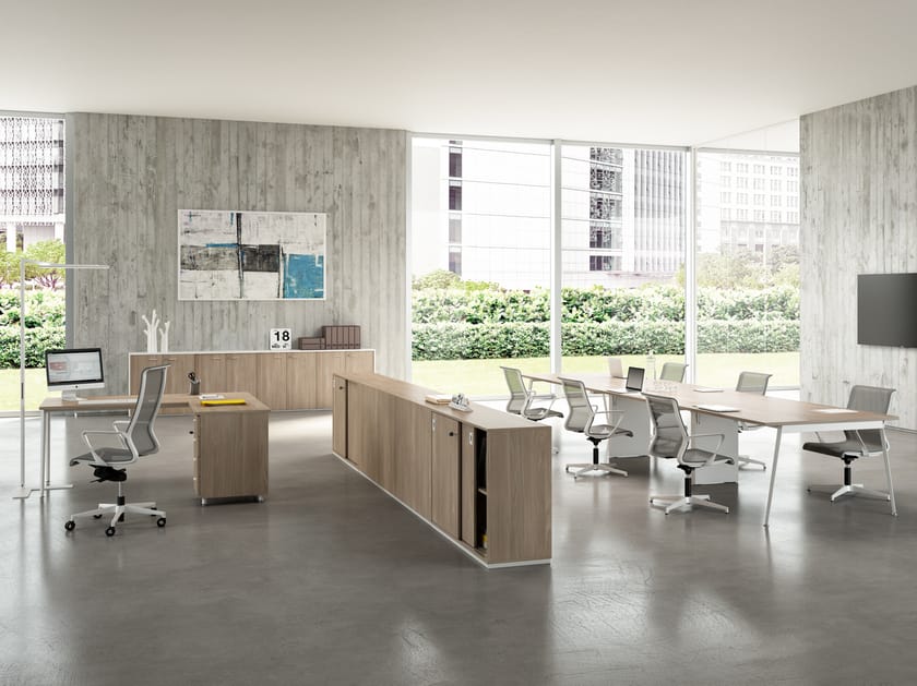 Rectangular meeting table X3 | Meeting table X3 Collection By Quadrifoglio