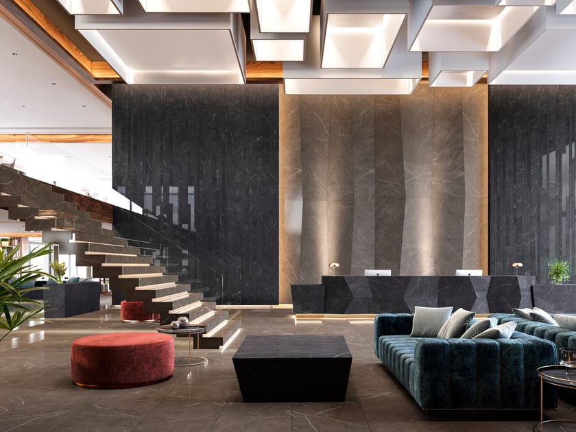 Wand- und Bodenbelag mit Marmor-Effekt XTONE - LIEM GREY By Porcelanosa