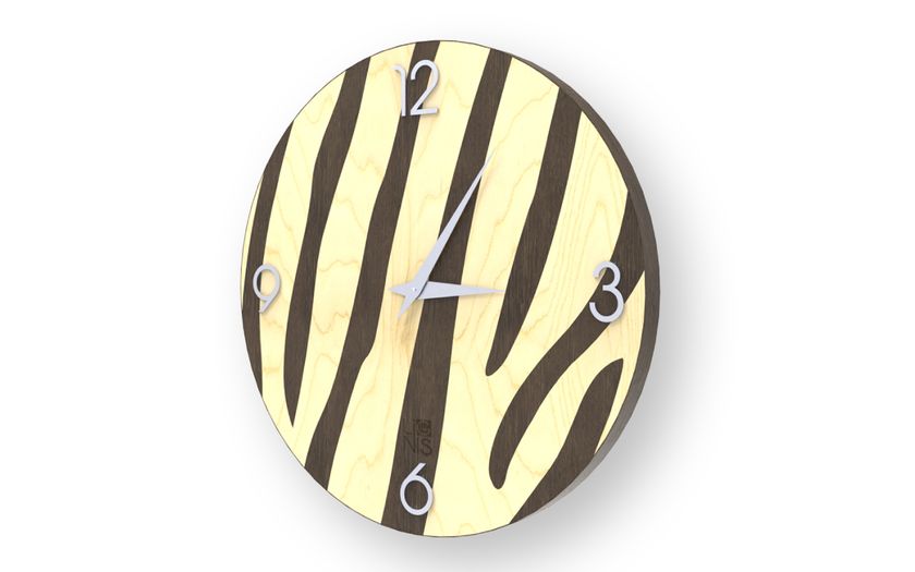 DOLCEVITA ANIMALIER Wall-mounted wooden clock By LIGNIS®