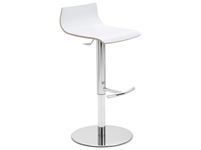 MY STOOL High laminate and chrome steel stool By Leyform