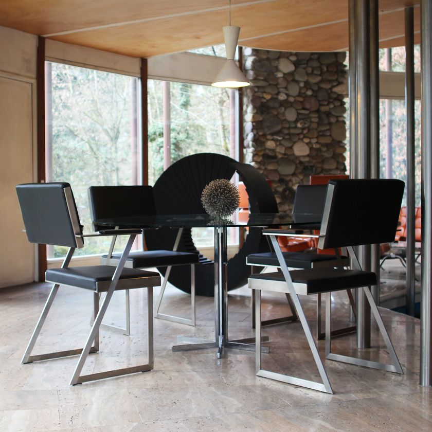 ZULU Leather chair with armrests By ZALABA Design | design Ginger Zalaba