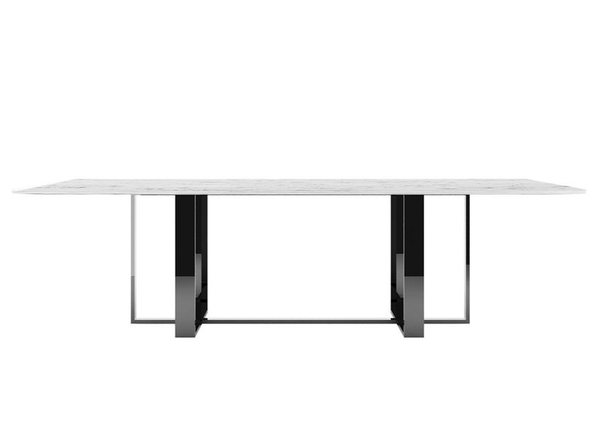 ZULU Rectangular marble and metal living room table By ZALABA Design ...