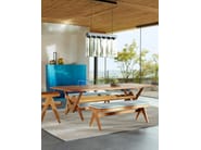 Solid wood and Vienna cane bench 057 CIVIL BENCH By Cassina