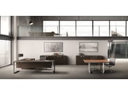 45/90 | Aluminium and wood office desk By IFT design Roberto Garbugli