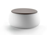 T BALL Small garden table low round Polyethylene By Plust