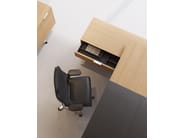 A2 DIRECTIONAL Rectangular wood veneer office desk with shelves By BK ...