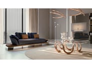 AENIGMA Round glass coffee table By Reflex