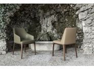 Upholstered leather chair AMANDA By ALIVAR design Giuseppe Bavuso