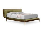 Letto matrimoniale in legno con testiera imbottita AMANTE By PIANCA ...
