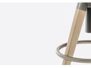 Sgabello girevole in rovere con alzata a gas ARKI-STOOL ARKW6 By PEDRALI