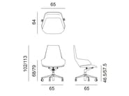 ASTON | Height-adjustable task chair By arper design Jean-Marie Massaud
