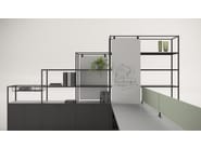 ATELIER Sectional workstation desk with shelves By FANTONI