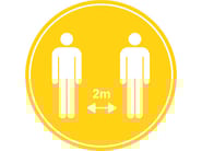 Social distancing sign Adhesive vinyl’s positioners By Made Design