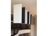 Fabric acoustic baffles BAFFLE Snowsound Technology Collection By Caimi Brevetti design Marc Sadler