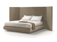 Fabric bed double bed with high headboard BIARRITZ By Mood by Flexform design Samuel Accoceberry