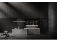 BLADE LAB Graphite marble kitchen with two islands By MODULNOVA | design Carlo Presotto, Andrea ...