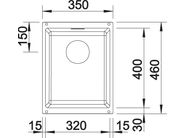 Single built-in Silgranit® sink BLANCO SUBLINE 320 U By Blanco