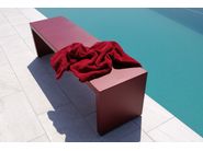 Stainless steel garden bench BRIDGE By BLOSS