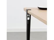 Rectangular steel and wood table BRIXTON By Tiptoe