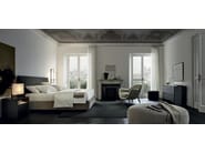 Upholstered double bed BRUCE By Poliform design Jean-Marie Massaud