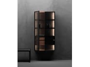 BUTLER Bathroom wardrobe in aluminum, glass and wood By FALPER | design ...